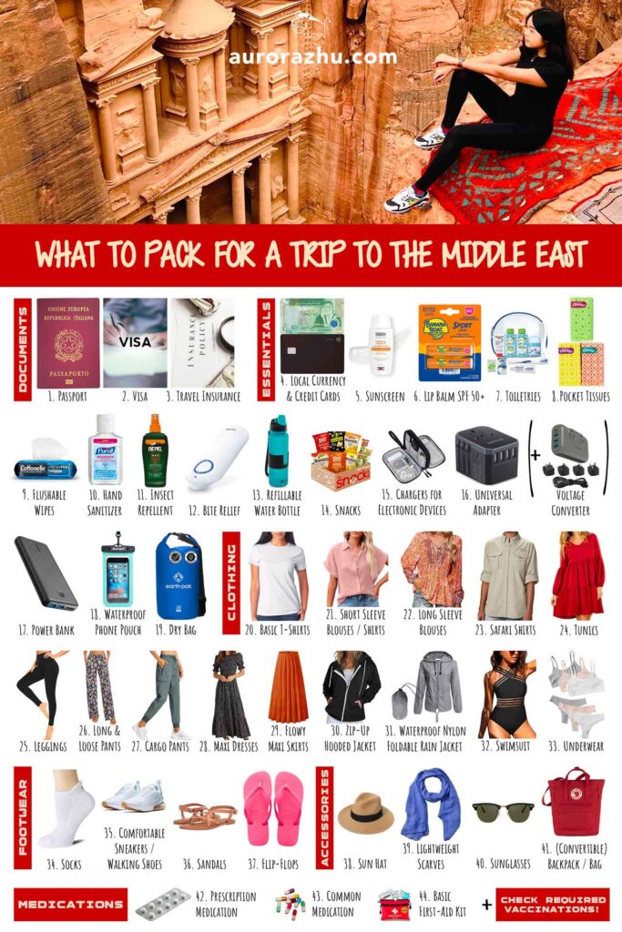 What to Pack for a Trip to the Middle East: The Ultimate Guide - Aurora Zhu